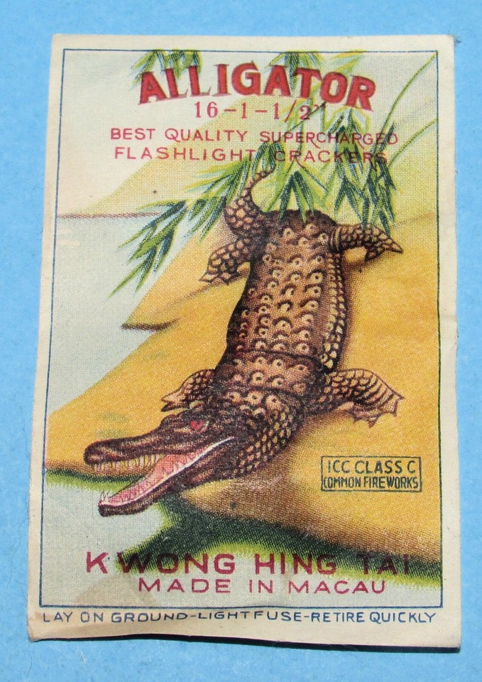 Vintage Firecracker Labels Black Cat Tiger Alligator | eBay