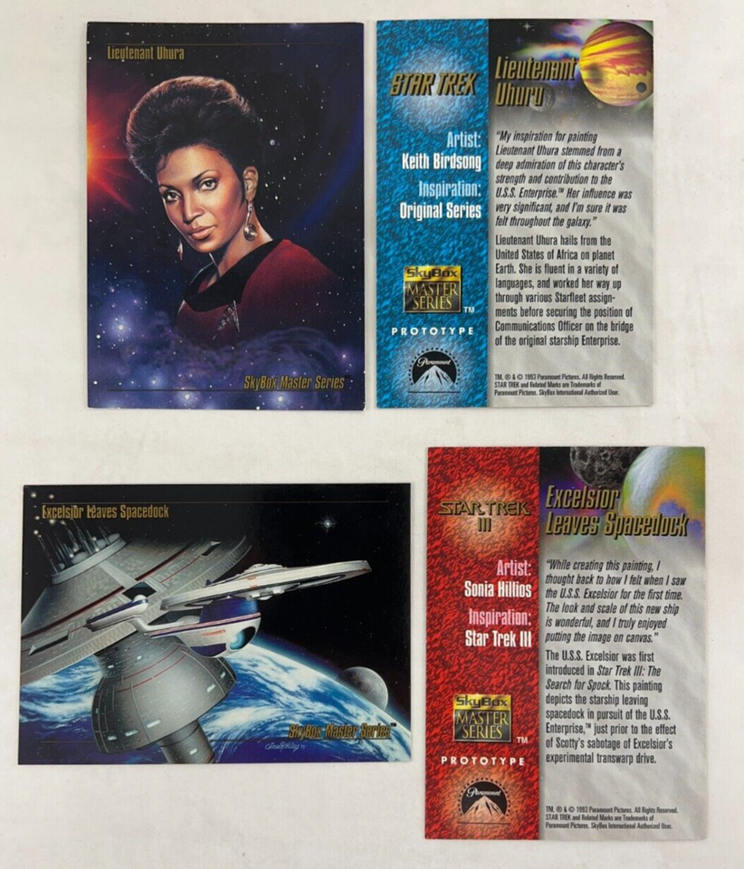 STAR TREK MASTER SERIES Set 1 (Skybox 1993) ALL-ART TRADING CARD SET w ...