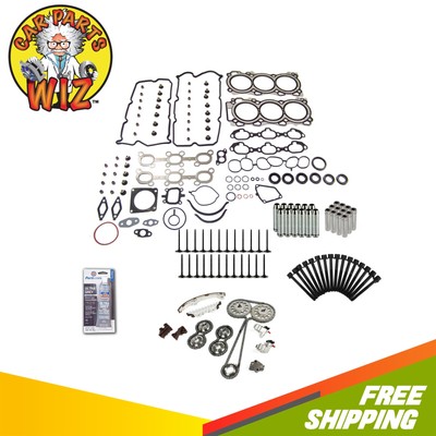 Full Gasket Set Timing Chain Exhaust Intake Valves Guides Bolts Fits ...