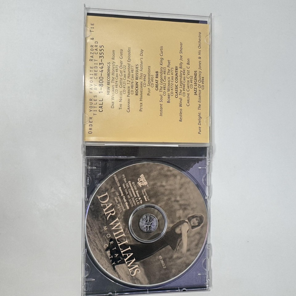 Dar Williams CD Mortal City 1996 Folk Rock Album Razor & Tie Jewel Case ...