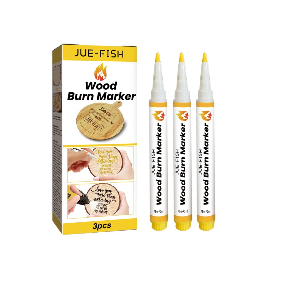 3PCS Pyrography Marker Wood Burning Pen Wood Burner DIY Tool Kit | eBay
