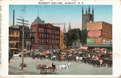 Postcard Market Square Albany New York NY UDB | eBay