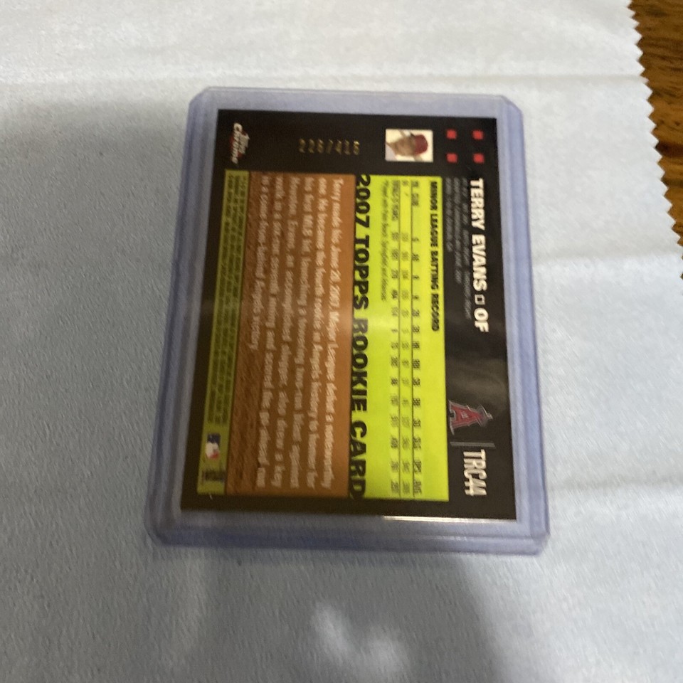 2007 Topps Terry Evans Angles Baseball Rookie Card Numbered Refractor ...