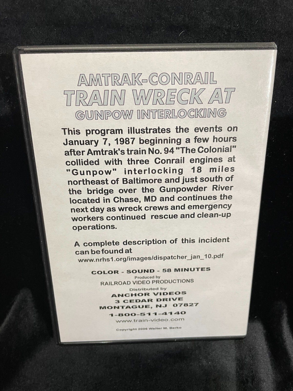 Amtrak - Conrail Train Wreck at Gunpow Interlocking | eBay