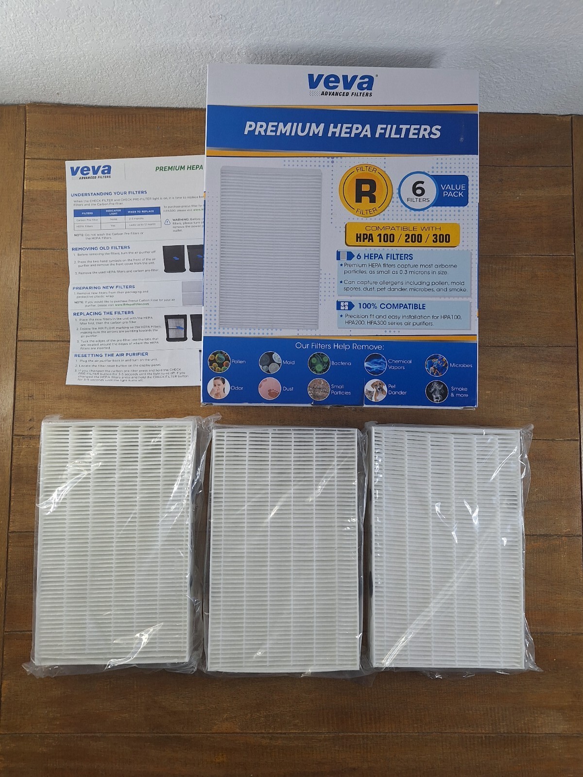 3 Pack of VEVA Premium True HEPA Filters R Filters (3 Pieces) White ...