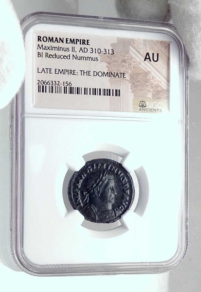 MAXIMINUS II Daia Authentic Ancient 310AD Trier Roman Coin GENIUS NGC ...