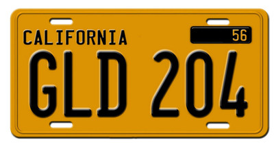 American Graffiti Bob Falfa 55 Chevy GLD 204 Aluminum Prop License ...