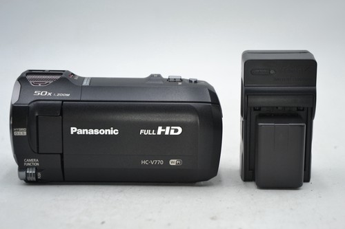 Panasonic HC-V770 Full HD Camcorder 50x Zoom Wi-Fi AVCHD Video Camera ...