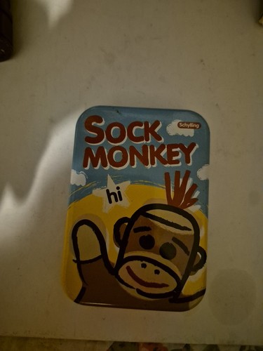 RARE Sock Monkey Playing Cards in Tin Case by Schyling 2008 Kids Card ...