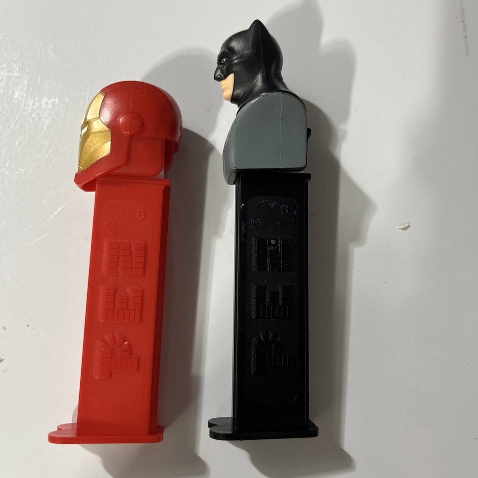 PEZ Candy Dispenser Marvel/DC Iron Man and Batman Preowned | eBay