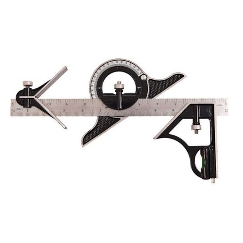 12" 300mm Combination Square Protractor Level Measure Measuring Angle ...
