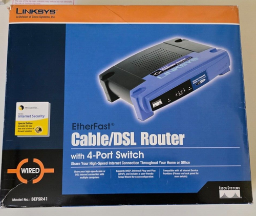 LINKSYS Cable/DSL Router-4-Port Switch Model BEFSR41 | eBay