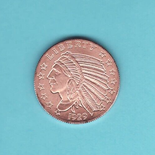 1/4 oz. 1929 INCUSE INDIAN HEAD Design Copper Round coin | eBay