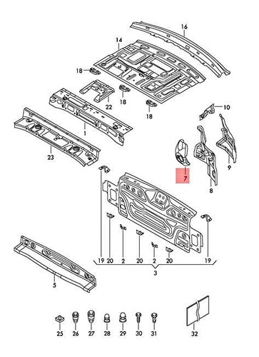 Genuine VW Passat 4Motion Variant Santana Mounting For Tail Light ...