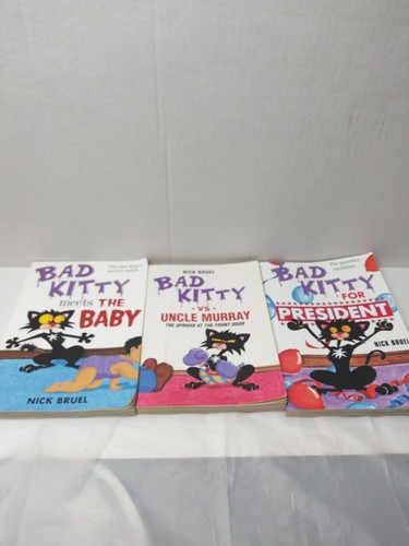 Lot of 3 Bad Kitty kids Books - Nick Bruel 2010, 2011,2012. Scholastic ...