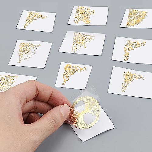 9pcs 1.6x1.6 inch Patterned Stickers Edge Tiles Sticker Self Adhesive ...