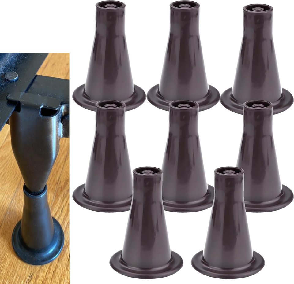 8PCS Bed Frame Feet, Tall Sturdy Cone Bed Legs, Reinforced Bed Risers ...