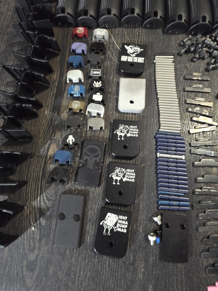 Huge Lot Of Glock Upper And Lower Parts Backplate Magazine Covers ...