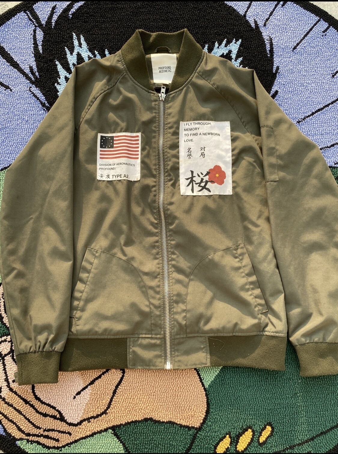 Profound Aesthetic Aeronautics Nylon Flight Jacket - Gem