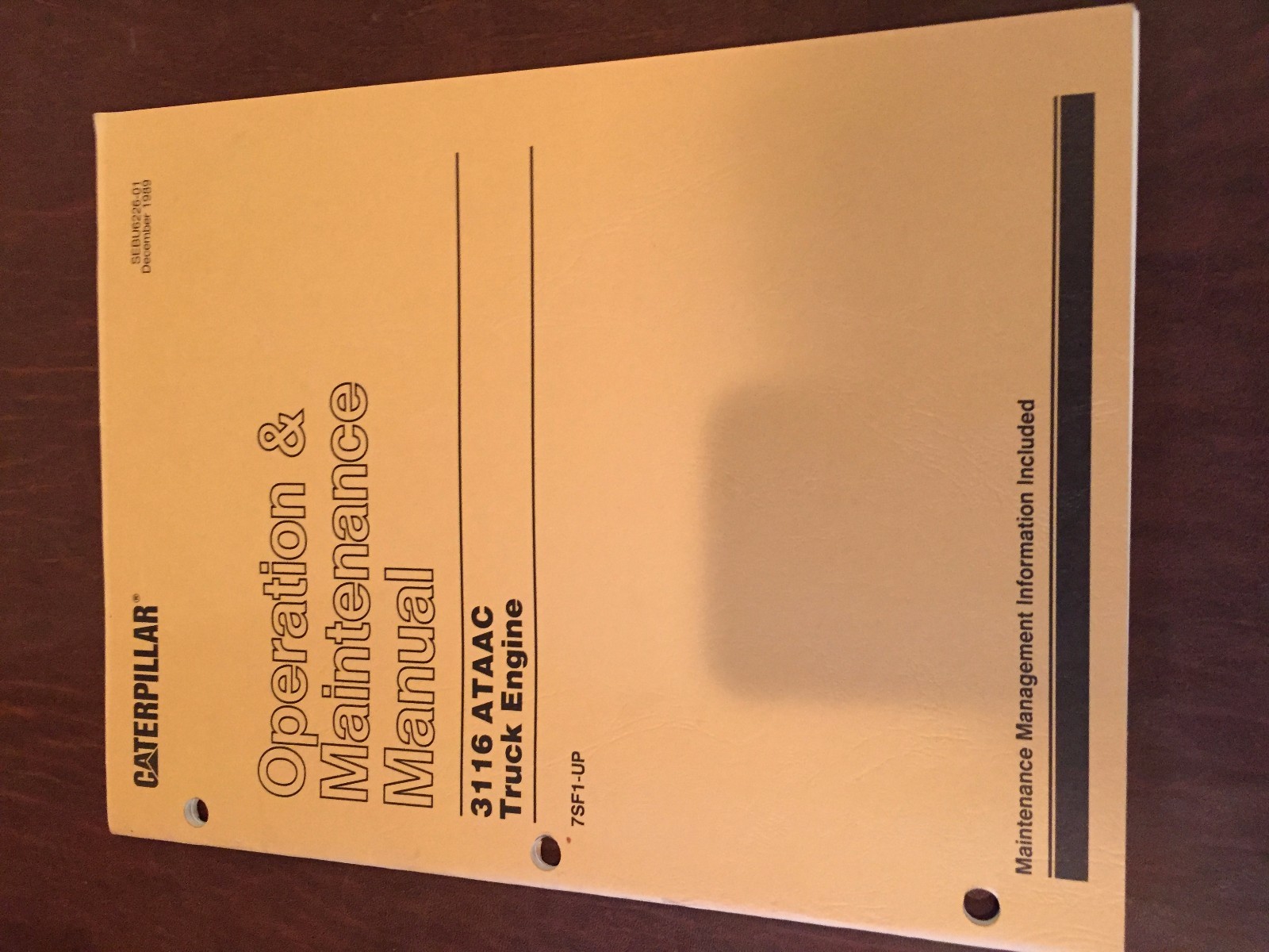 CAT CATERPILLAR 3116 ATAAC TRUCK ENGINE OPERATION MAINTENANCE MANUAL ...