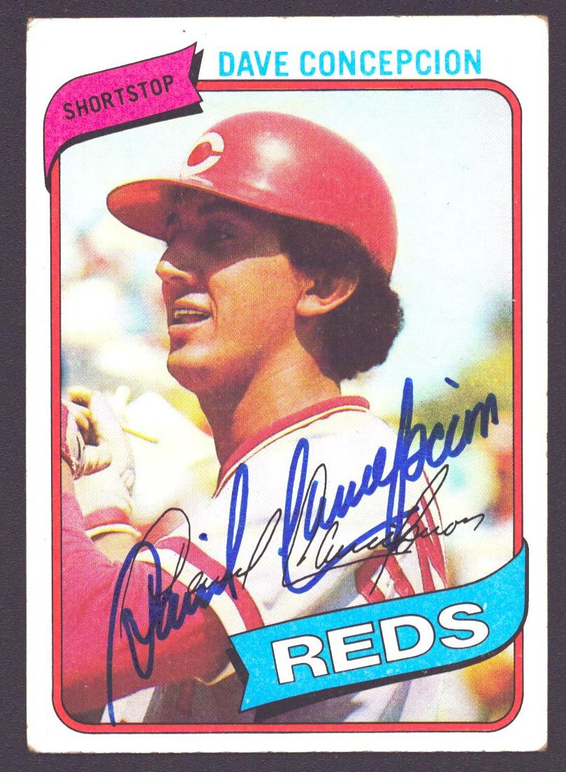 DAVE CONCEPCION 1980 Topps #220 AUTOGRAPH Signed REDS AUTO | eBay