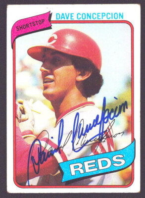 DAVE CONCEPCION 1980 Topps #220 AUTOGRAPH Signed REDS AUTO | eBay