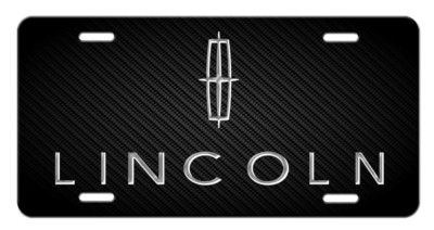 Lincoln Metal Vanity Aluminum License Plate Tag New Silver Black | eBay