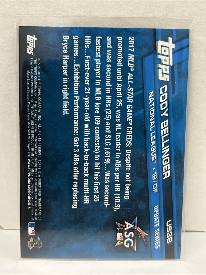2017 Topps Update US38 Cody Bellinger Rookie Card RC | eBay