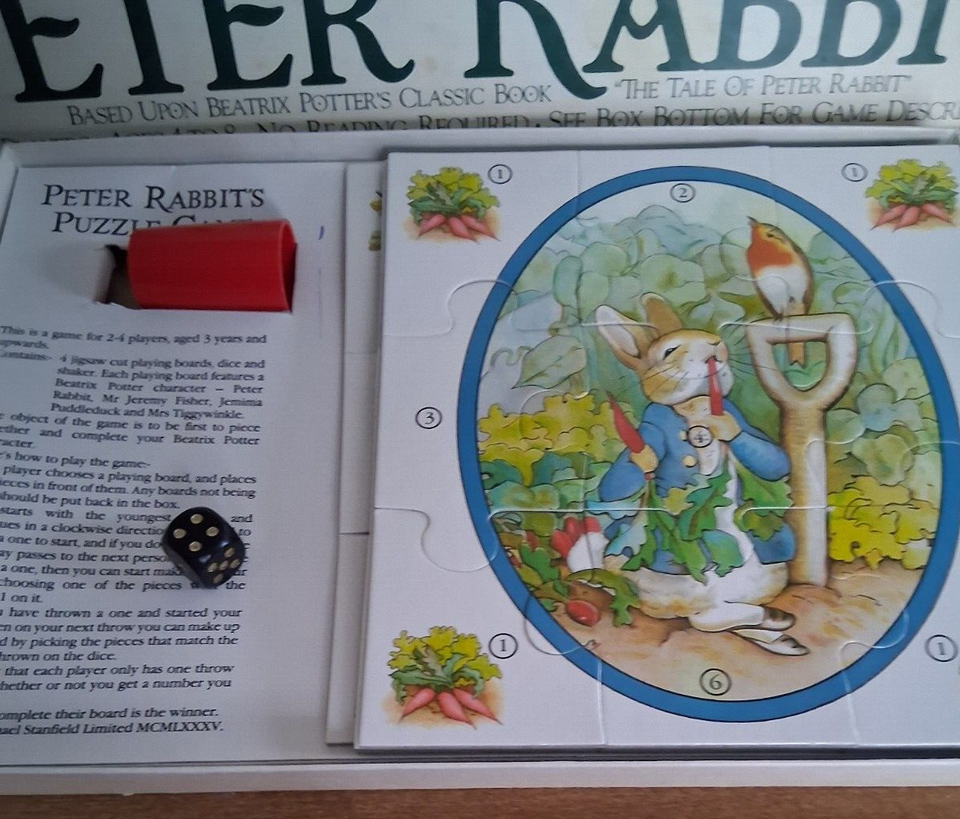 1978 The Peter Rabbit Game Parker Brothers plus 1985 Puzzle Game | eBay
