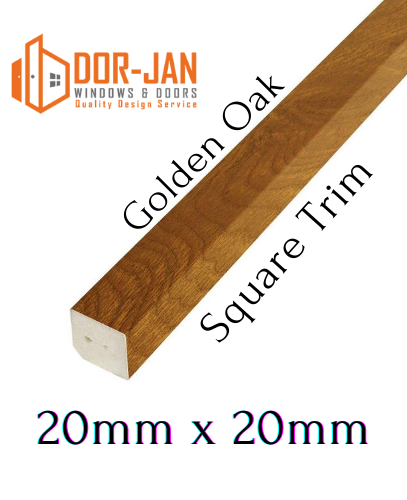 0.8m x 20mm Square Trim In Golden Oak UPVC Finishing Trim packs Block ...
