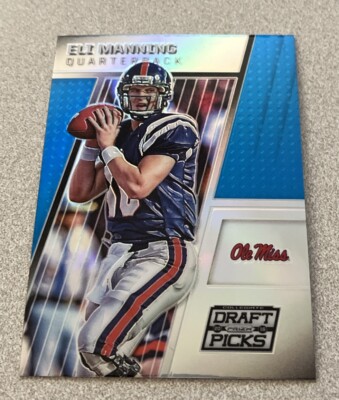 2016 Panini Collegiate Draft Picks Blue Prizm #37 Eli Manning Ole Miss ...