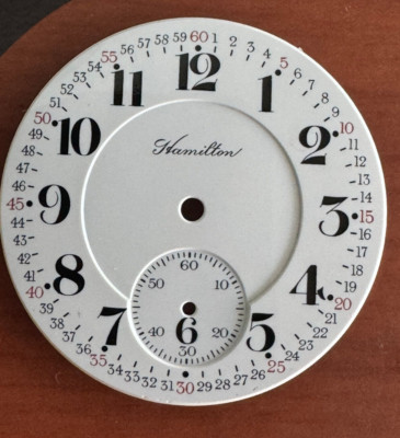 FINE VINTAGE 16 SIZE HAMILTON POCKET WATCH MONTGOMERY PORCELAIN DIAL | eBay