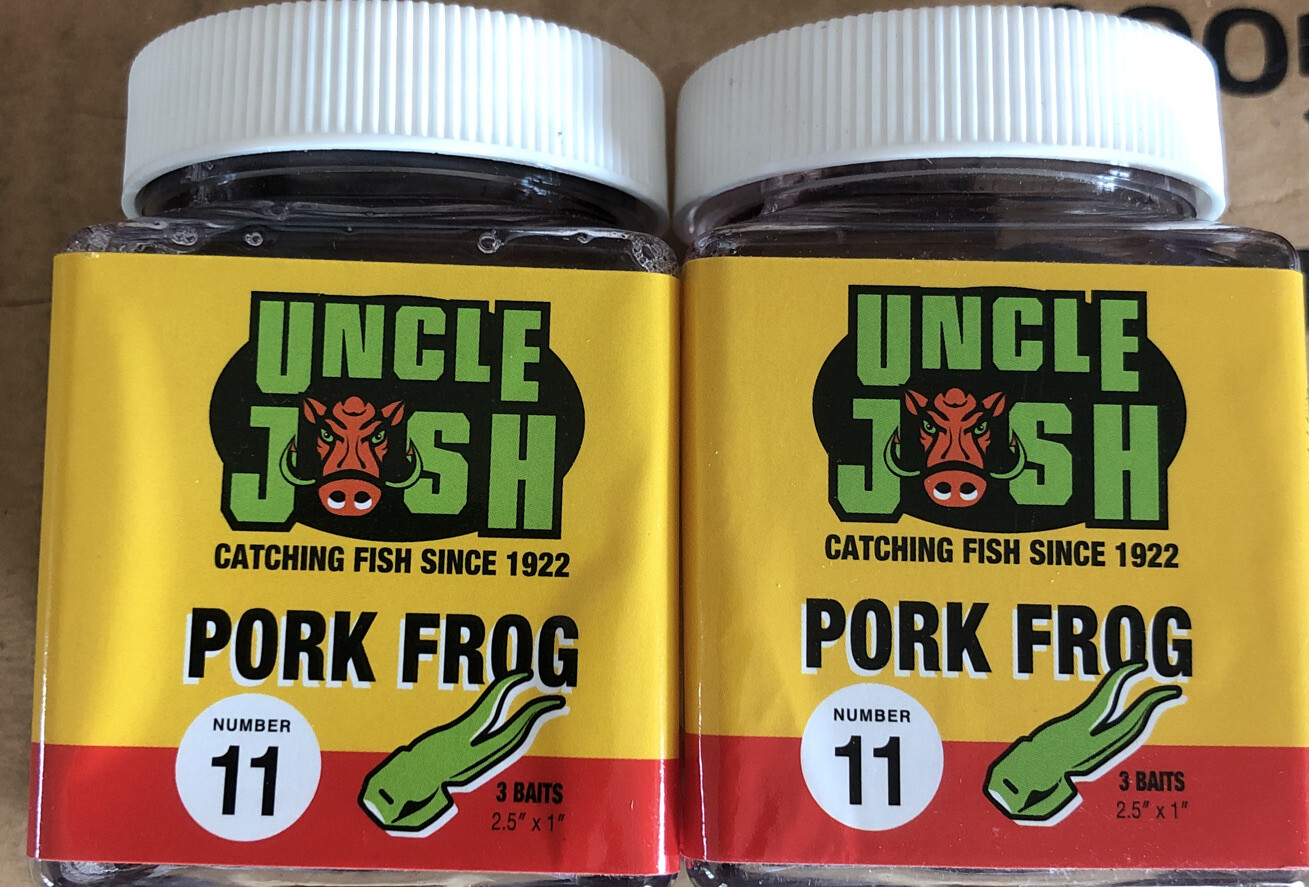 2 Jars Uncle Josh # 11 Pork Frog 11W 2.5in CRBR fishing Lure S50 | eBay