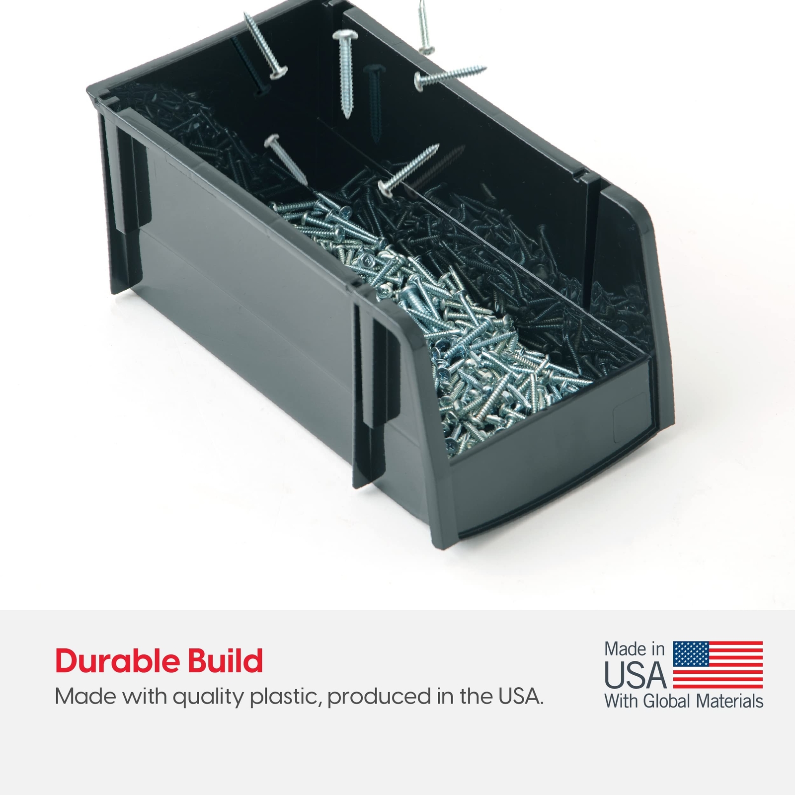 IRIS USA Plastic Shelf Bins Stackable Open Front Storage Bins Plastic ...