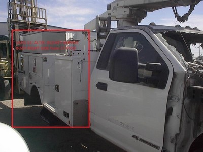 USED ALTEC 11' BUCKET SERVICE BODY RIGHT SIDE CUTOFF from 17 F550 Los ...