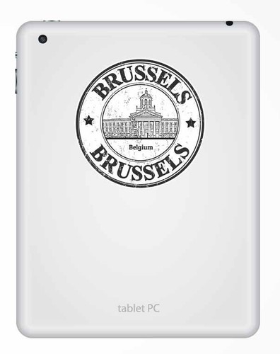 2 x 10cm Brussels Belgium Vinyl Sticker Decal Travel Luggage Tag Laptop ...