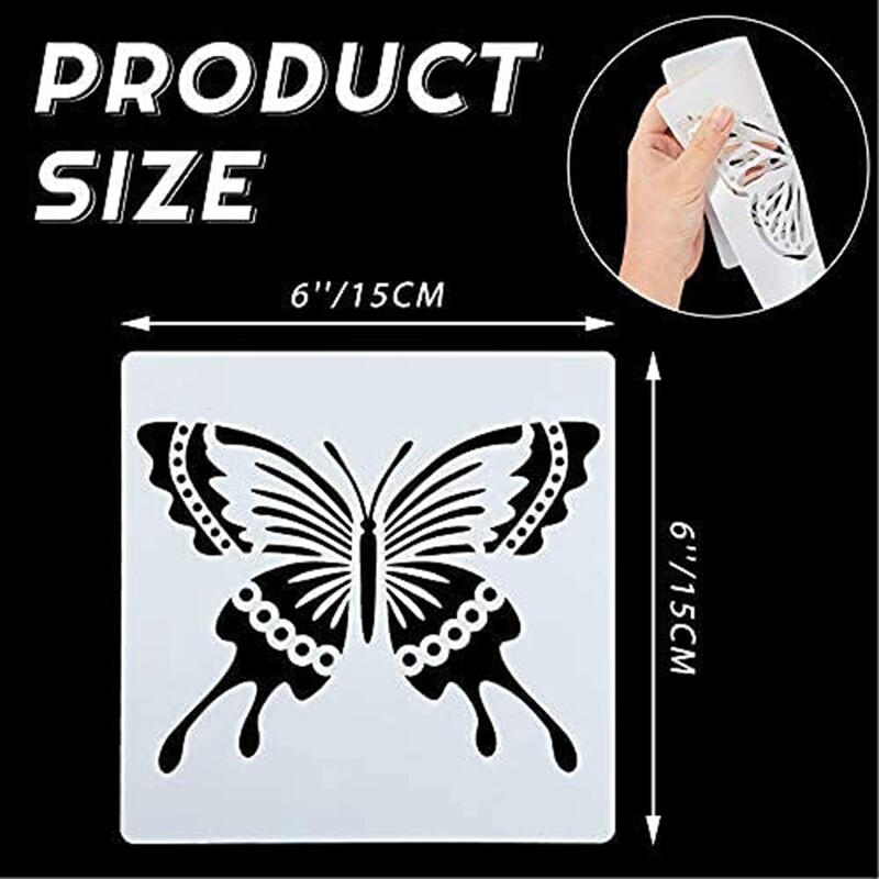 16Pcs Reusable Butterfly Stencils Butterfly Template Art Painting ...