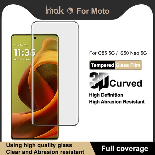 For Motorola Moto G85 5G, imak 3D Curved 9H Tempered Glass Screen ...