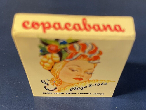 Vtg Matchbook COPACABANA Copa Lounge Night Club Bar New York NYC Cover ...