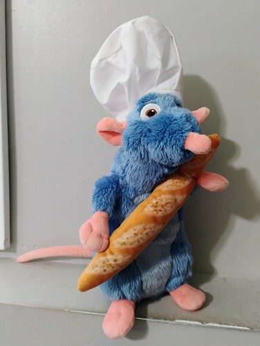 Disney Ratatouille Remy The Rat With Baguette Bread 15" Plush | eBay