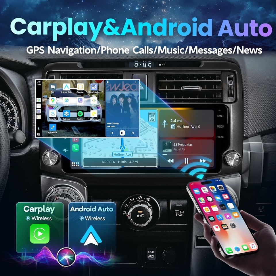 Car Radio Stereo Carplay For 2009-2019 Toyota Hilux Head Unit EQ FM RDS ...