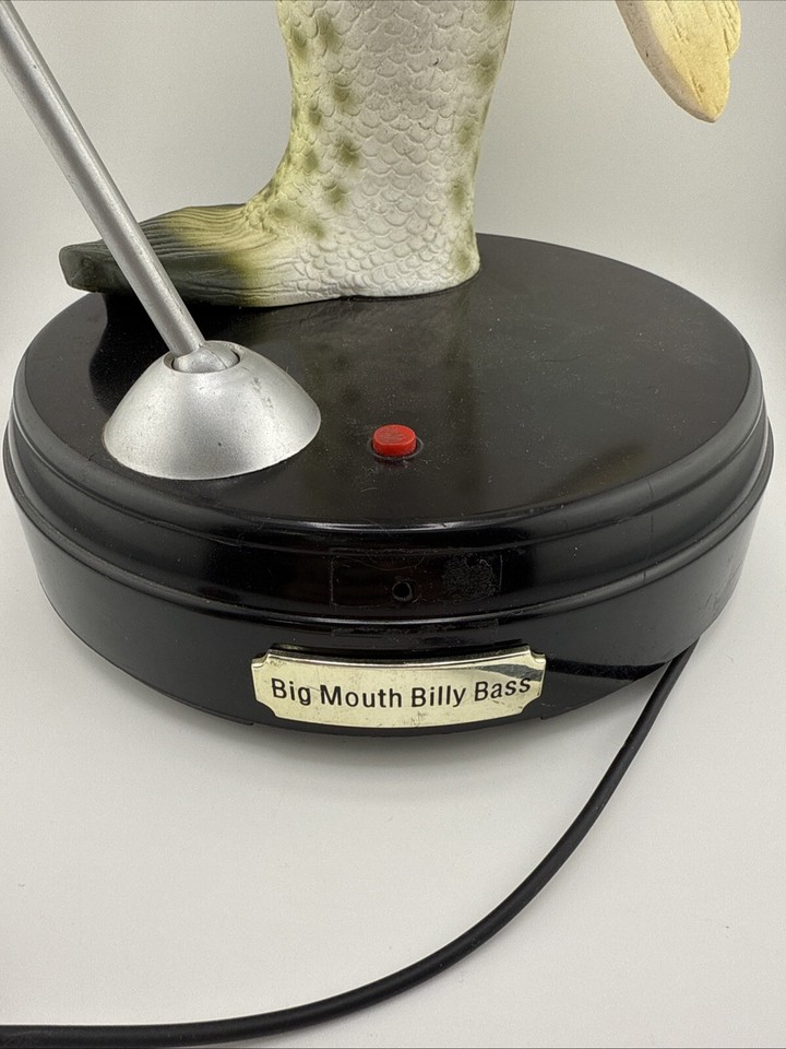 Vtg GEMMY Big Mouth Billy Bass Superstar Singing Fish Microphone Works ...