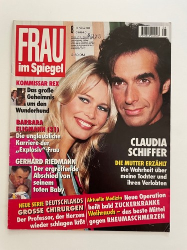 Claudia Schiffer German magazine FRAU IM SPIEGEL David Copperfield Feb ...