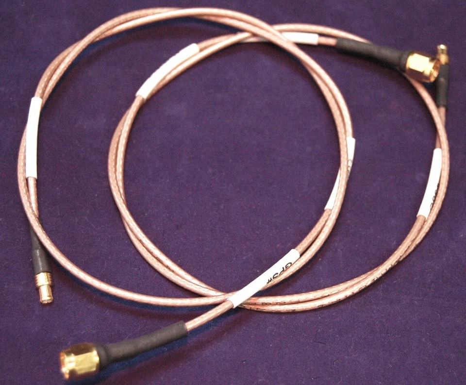 2 Belden 26" RF Microwave SMA to MCX Adapter Cables M17/113-RG316 for ...