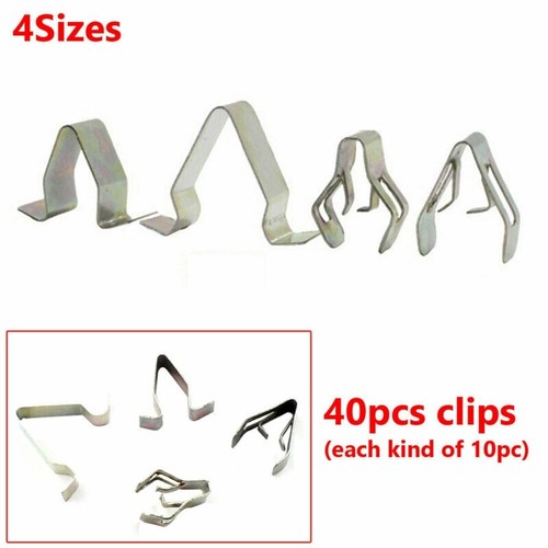 Strong Metal Retainer Clips for Vehicle Interior Panel Trim Set of 40 ...