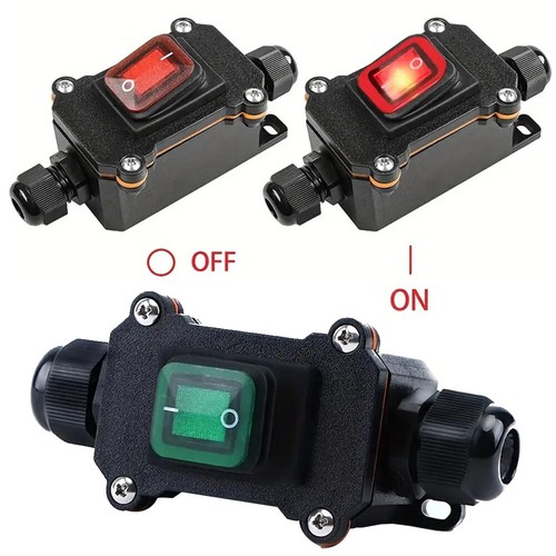 Inline Power Cord Marine Rocker Switch On Waterproof Off IP67 | eBay UK