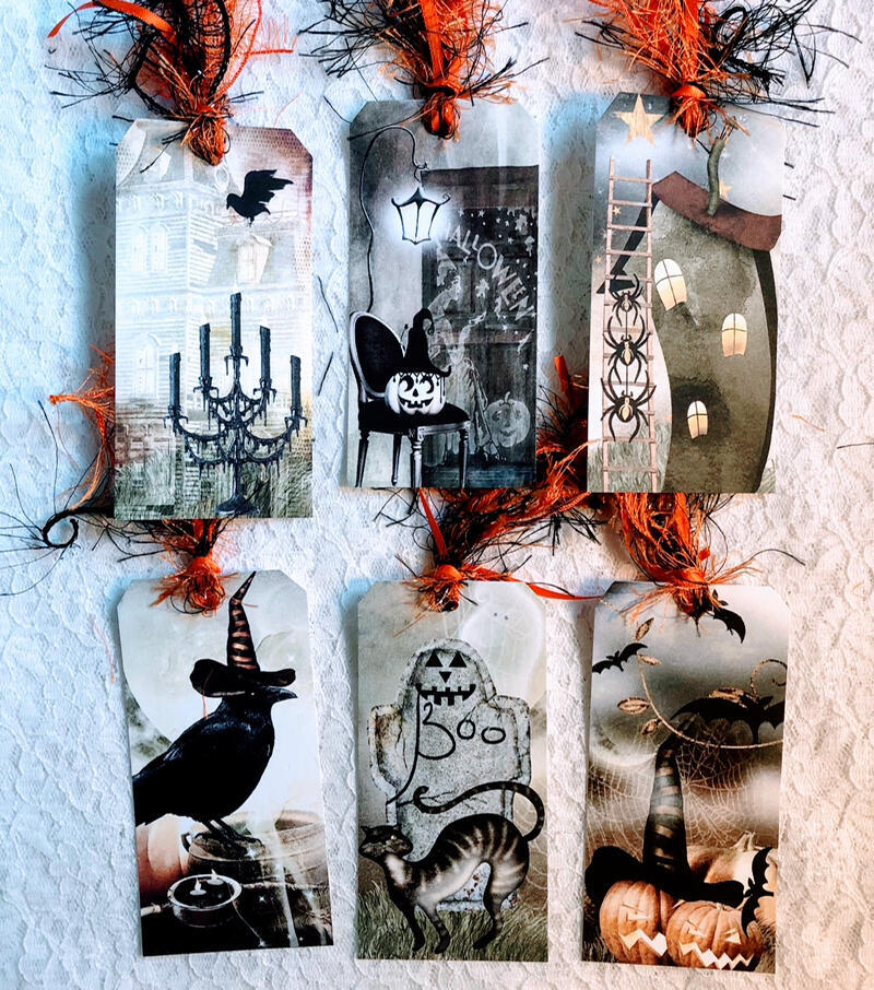 Halloween Gothic Fantasy~(6) Gift Hang Tags~Parties~Junk Journals ...