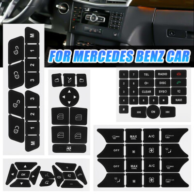 Button Repair Kit Window Switch Sticker For Mercedes Benz W204 S204 ...