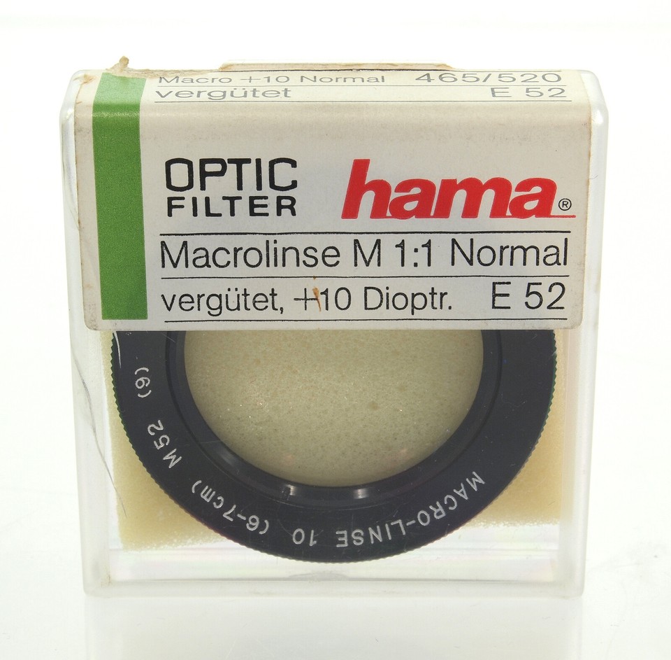 Hama Macro-Linse / macro-lens 10 (6-7cm) Ø52mm (Einschraub / screw-in ...