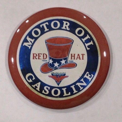 Red Hat Motor Oil Gasoline Advertising Pocket Mirror Vintage Style | eBay